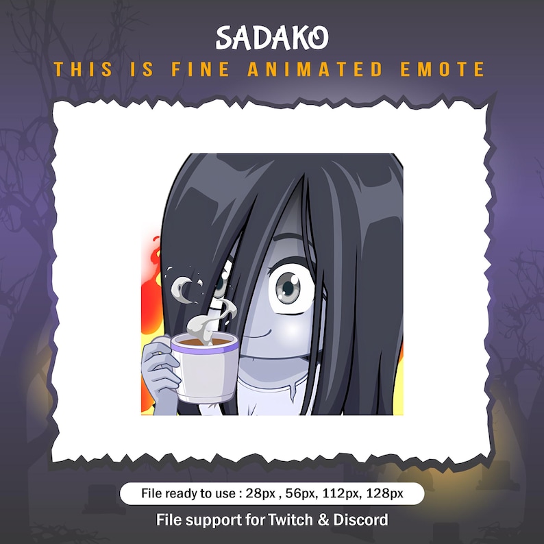 Sadako Dead by Daylight This is Fine Emotes / DBD Twitch Emote - Etsy