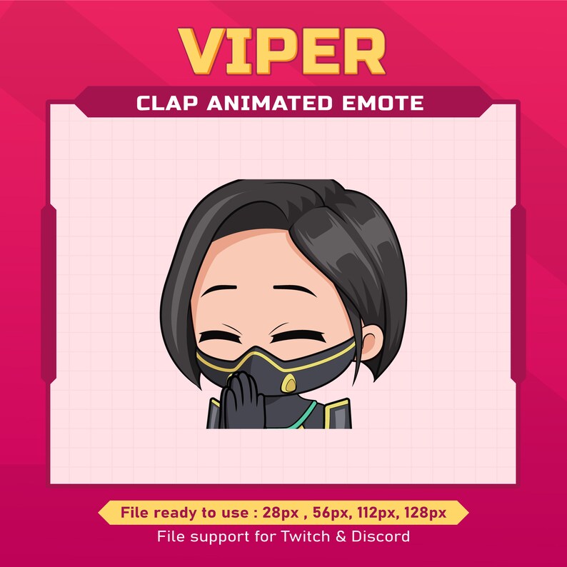 Viper Valorant Clap Animated Emote for Twitch | Twitch Animated Emotes ...