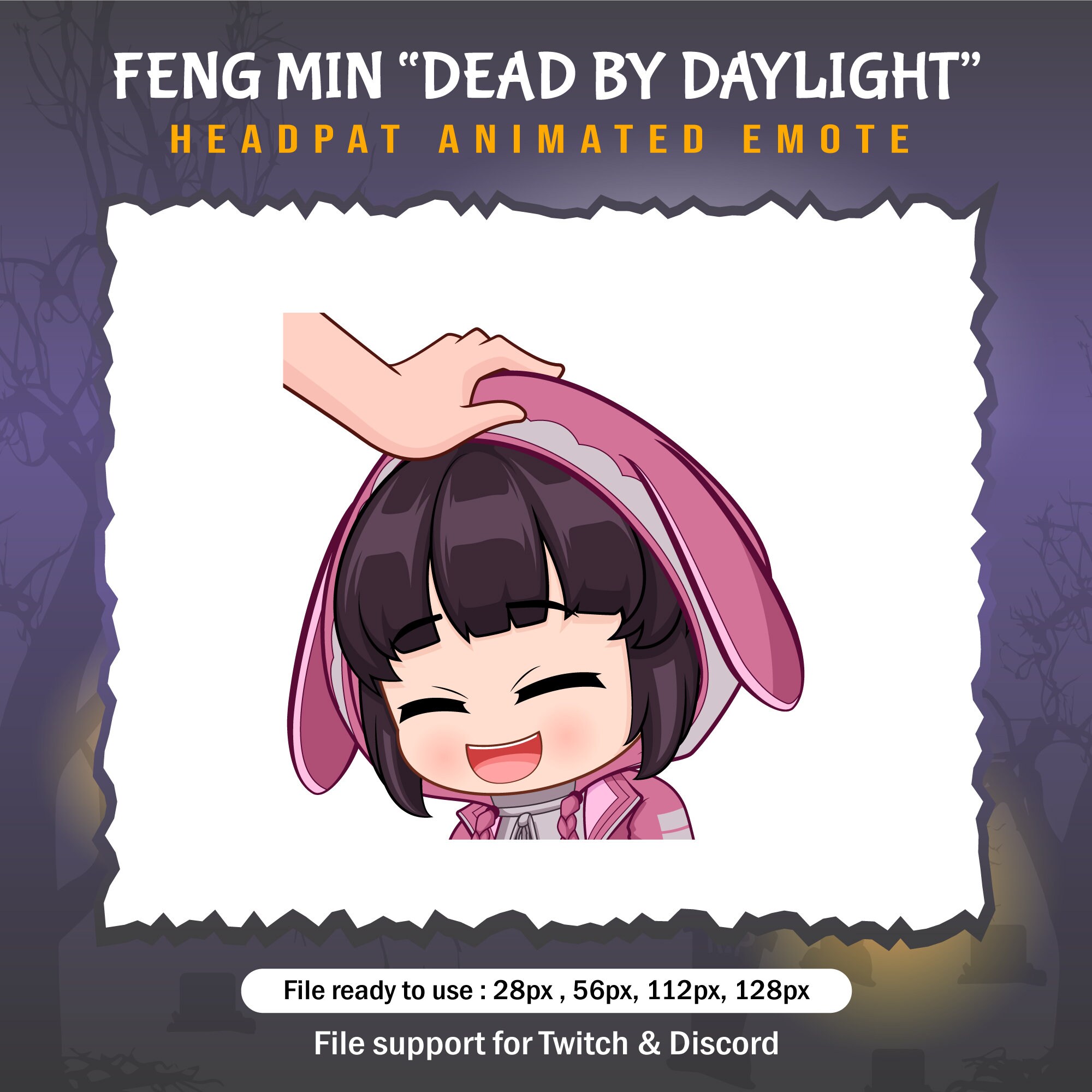 Feng Min Dead by Daylight Headpat Emote / DBD Twitch Emote - Etsy