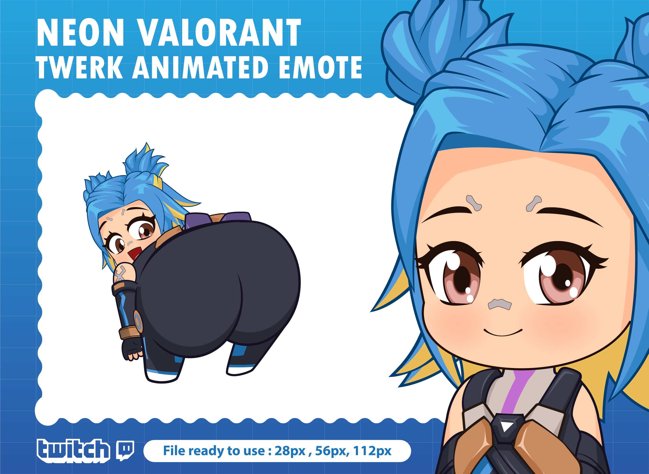 Neon Valorant Twerk Animated Emote for Discord / Booty Emote / Discord ... Neon Valorant Twerk Animated Emote for Discord / Booty Emote / Discord ...