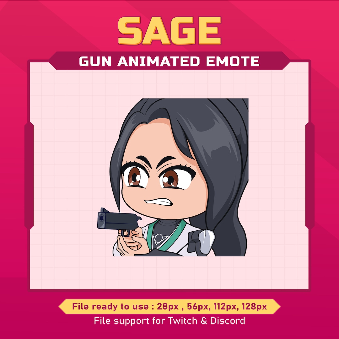 Sage Valorant Gun Emote for Twitch | Animated Emote for Twitch, Discord ...