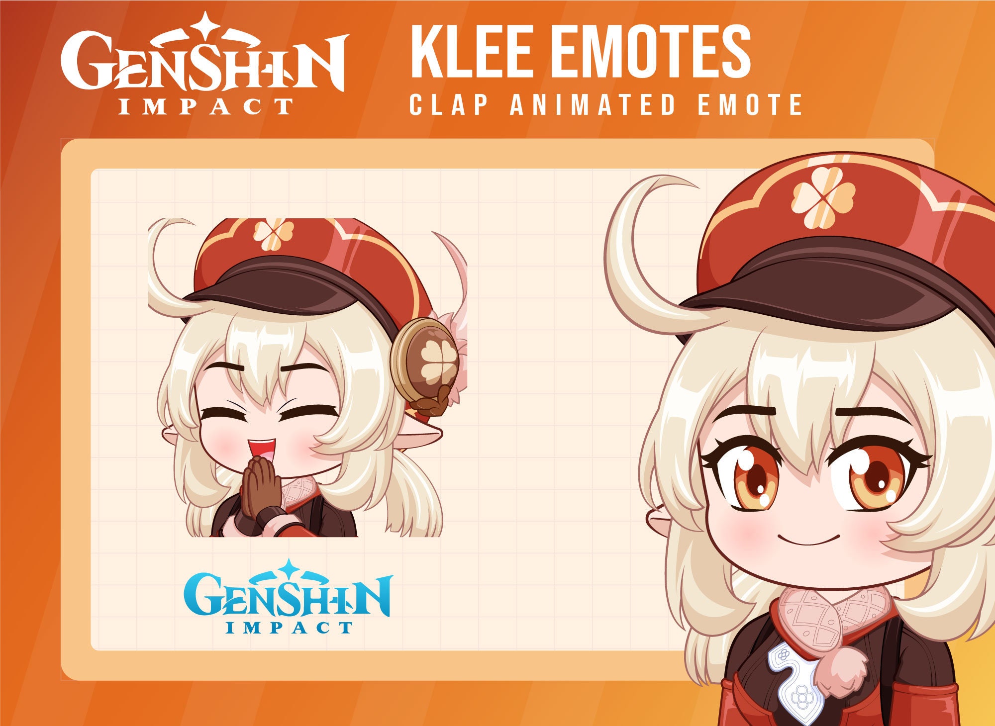 Klee Genshin Impact Clap Emote / Genshin Impact Twitch Animated Emote ...