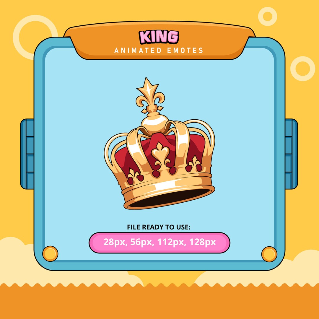 King Animated Emotes | Twitch Emotes | Kick Emotes | Emoji Discord - Etsy