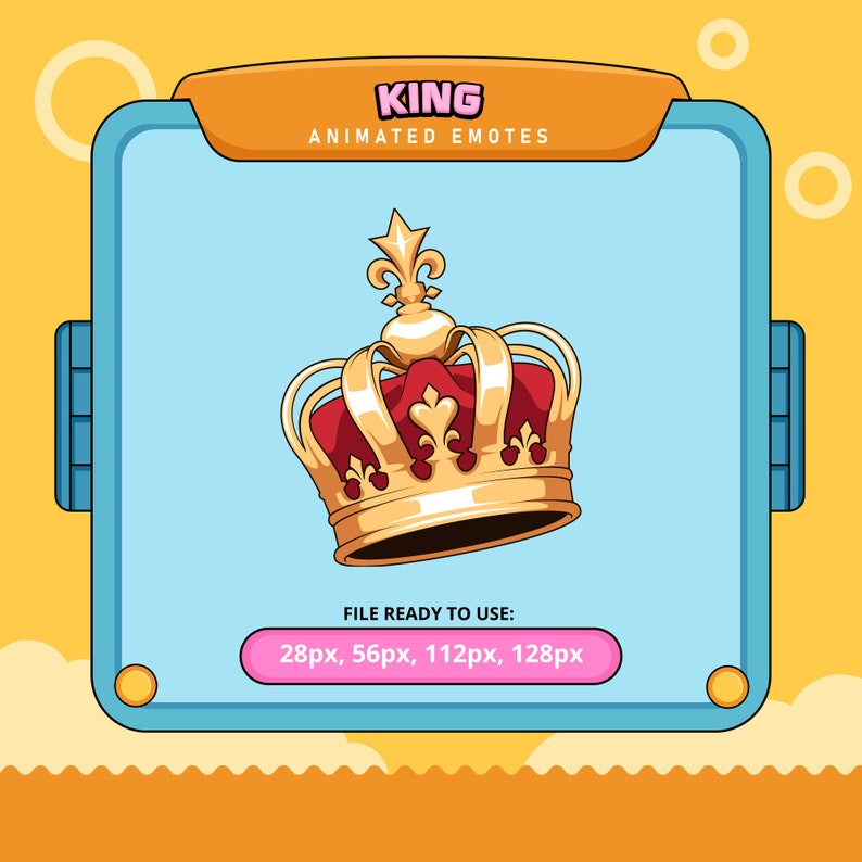 King Animated Emotes | Twitch Emotes | Kick Emotes | Emoji Discord - Etsy