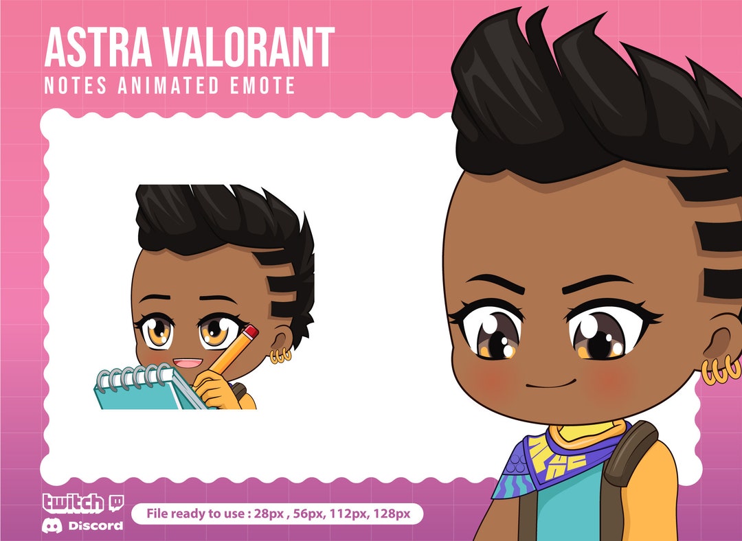 Astra Valorant Notes Animated Emote for Twitch Valorant - Etsy