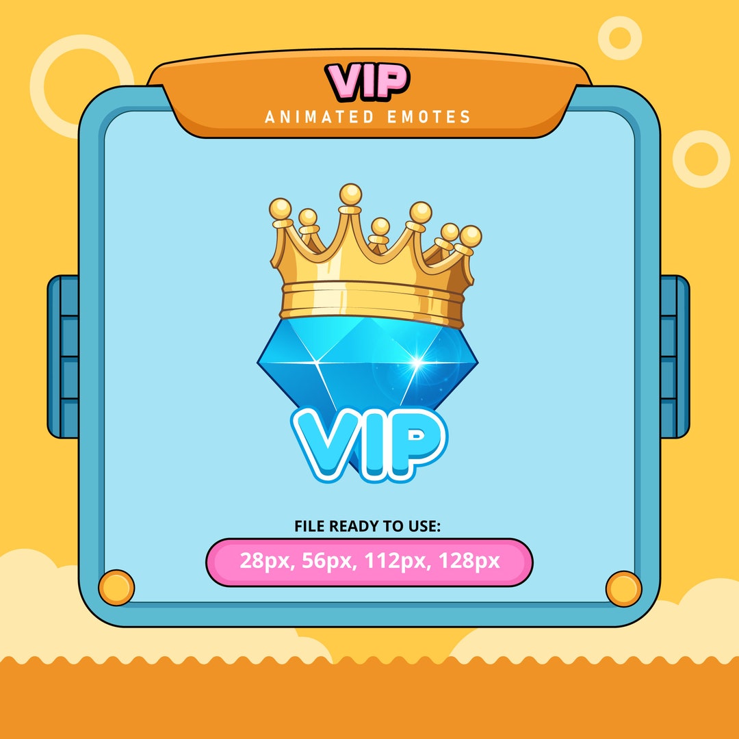 VIP Animated Emotes | Twitch Emotes | Kick Emotes | Emoji Discord - Etsy