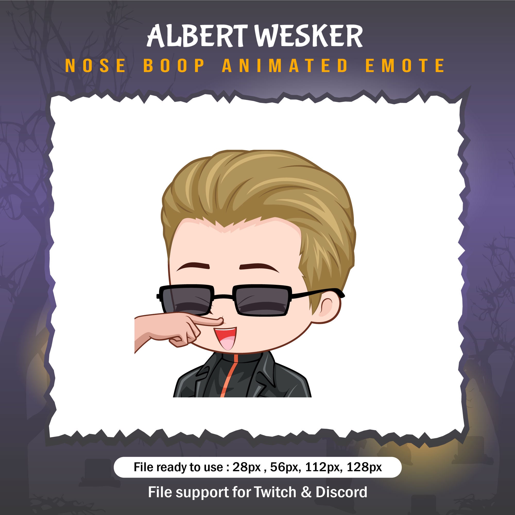 Albert Wesker Dead by Daylight Nose Boop Emotes / DBD Twitch Emote - Etsy