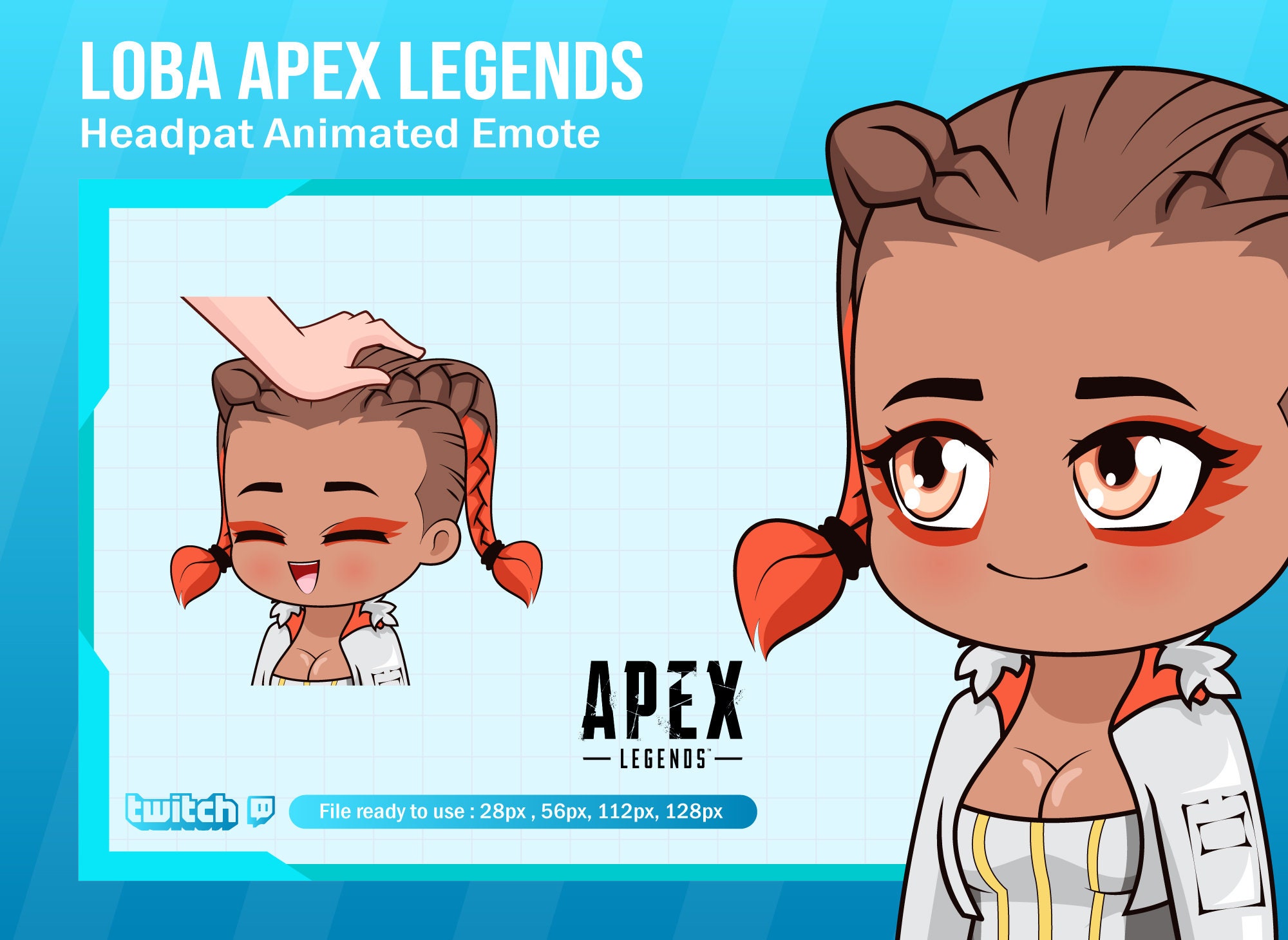 Loba Apex Legends Headpat Animated Emote for Twitch Twitch Animated ...