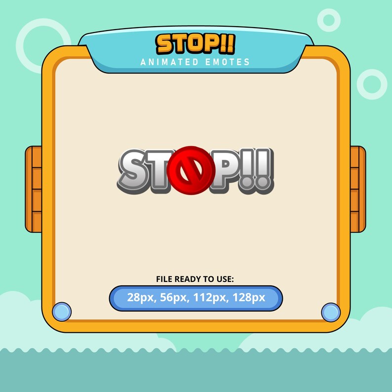 Stop Animated Emote | Twitch, Discord Emoji (digital Download) - Etsy
