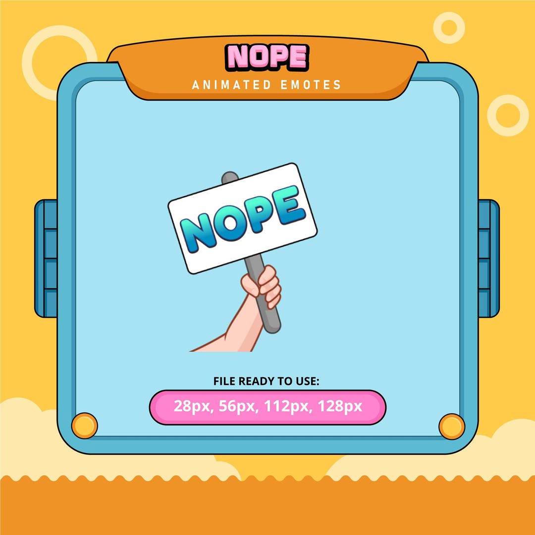 Nope Animated Emotes | Twitch Emotes | Kick Emotes | Emoji Discord - Etsy