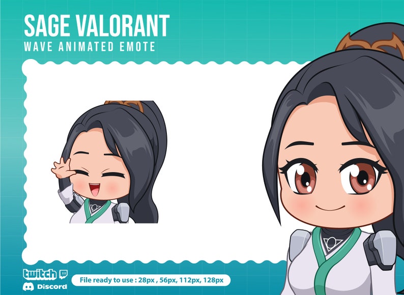 Sage Valorant Wave Animated Emote for Twitch Twitch Animated - Etsy