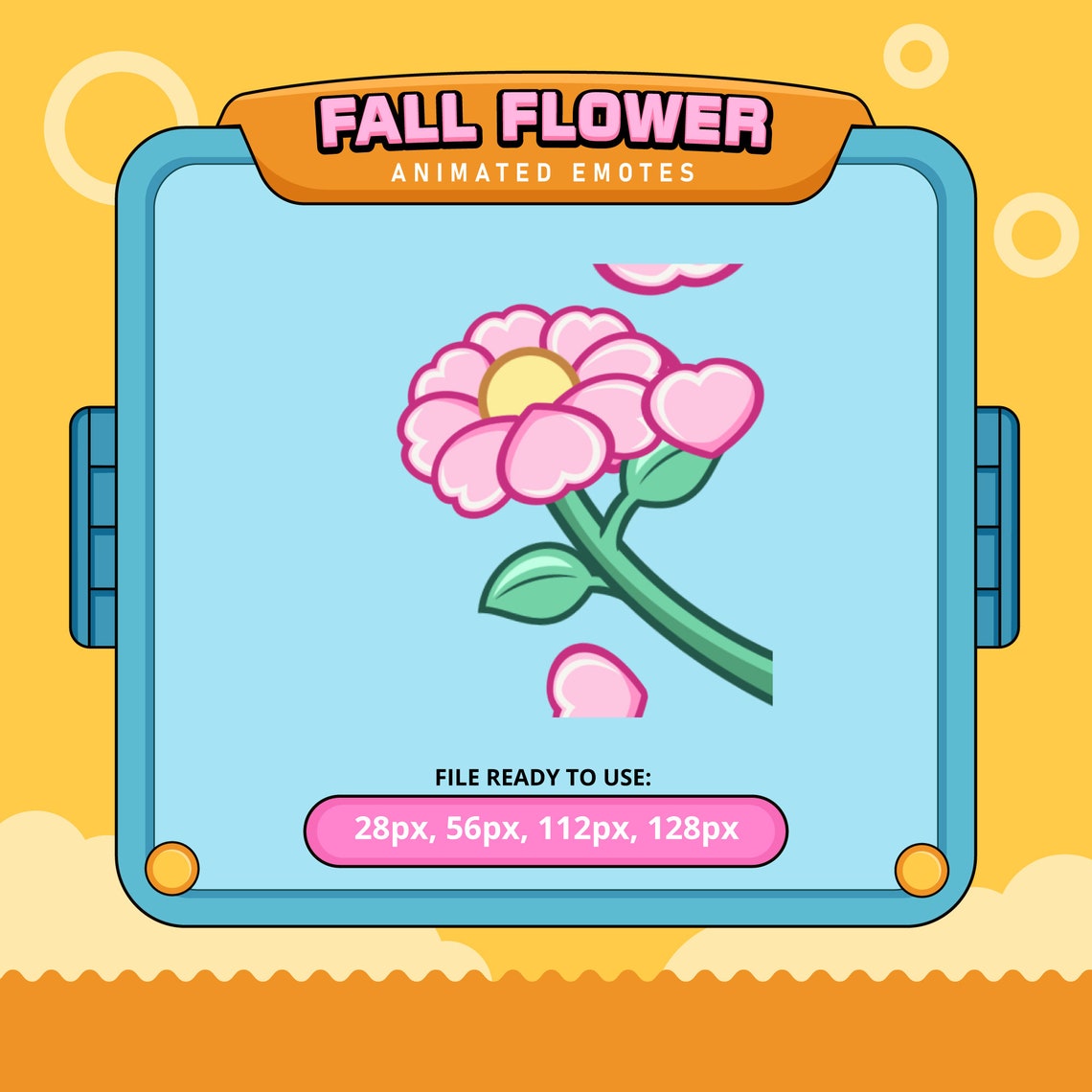 Fall Flower Animated Emote | Twitch, Discord, Kick (digital Download ...