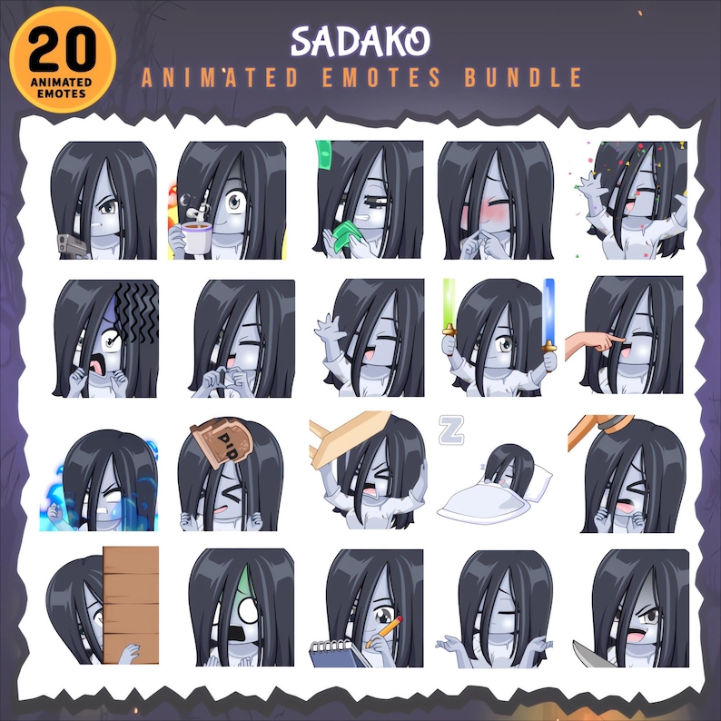 Sadako Dead by Daylight Animated Emotes Bundle / 20 DBD Twitch Emote - Etsy