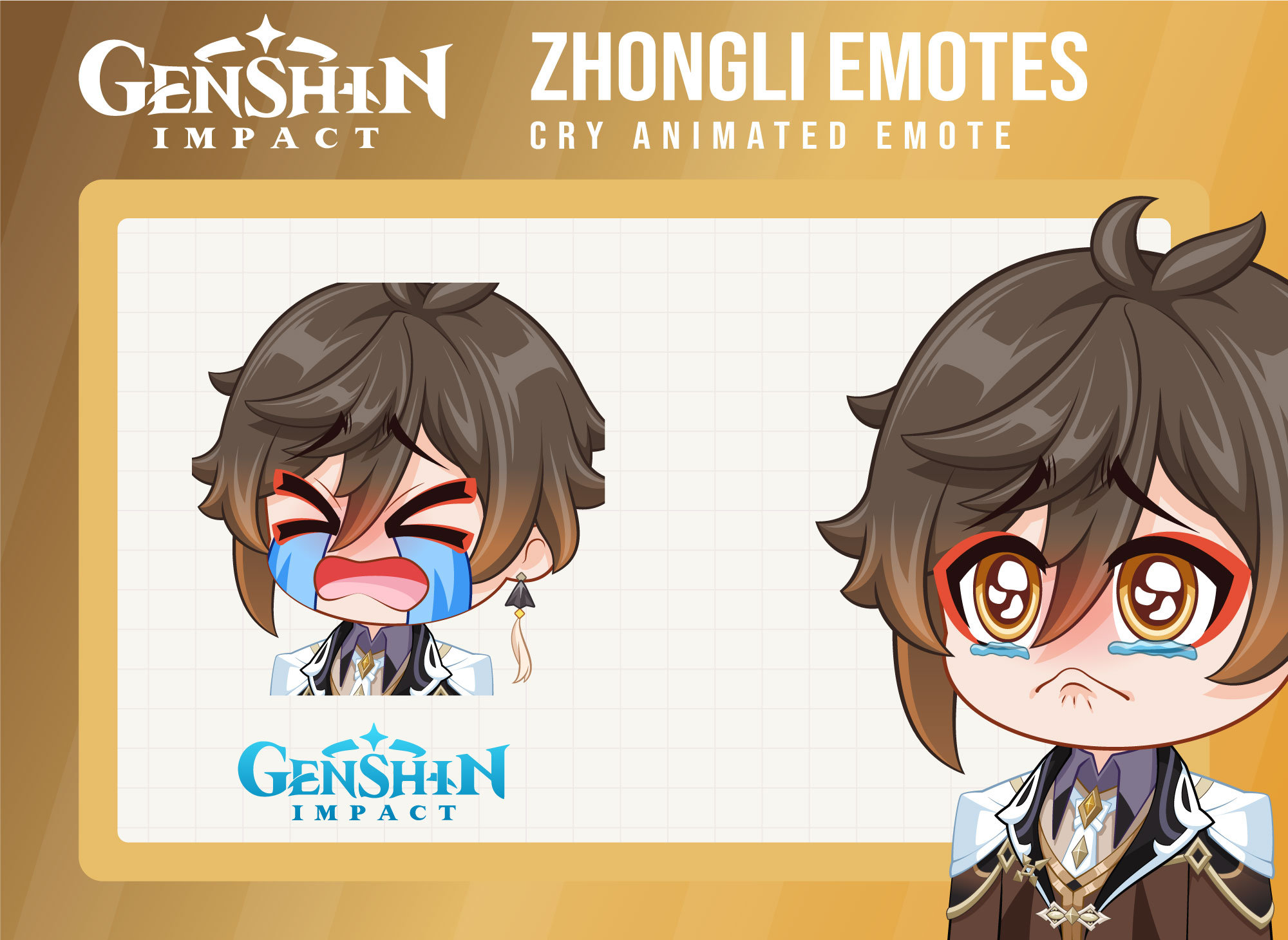 Zhongli Genshin Impact Cry Emote / Genshin Impact Twitch Animated Emote ...