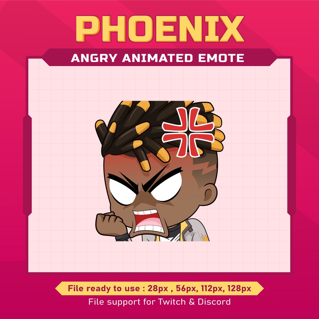 Phoenix Valorant Angry Animated Emote for Twitch | Twitch Animated ...