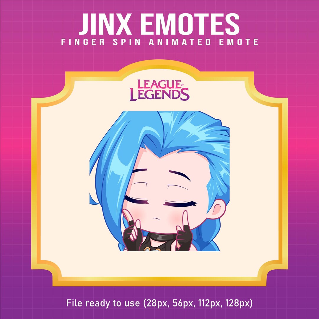 Jinx Finger Spin Emote | Animated Chibi Twitch/discord (digital ...