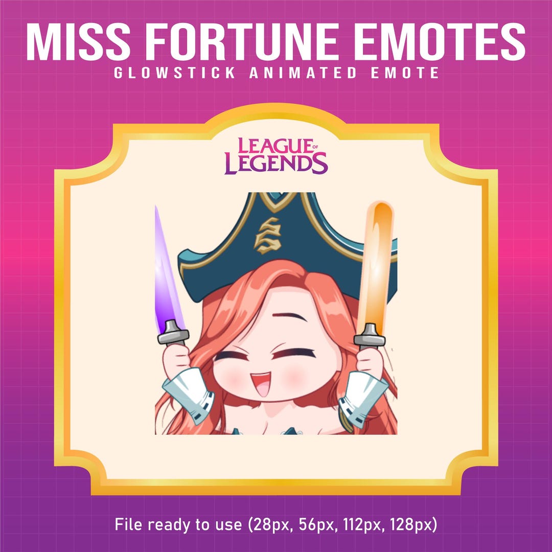 Miss Fortune Glowstick Emote | League of Legends Animated Twitch Emote ...