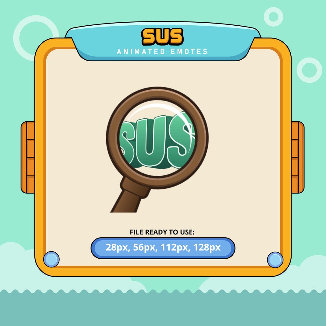 SUS Animated Emotes | Twitch Emotes | Kick Emotes | Emoji Discord - Etsy