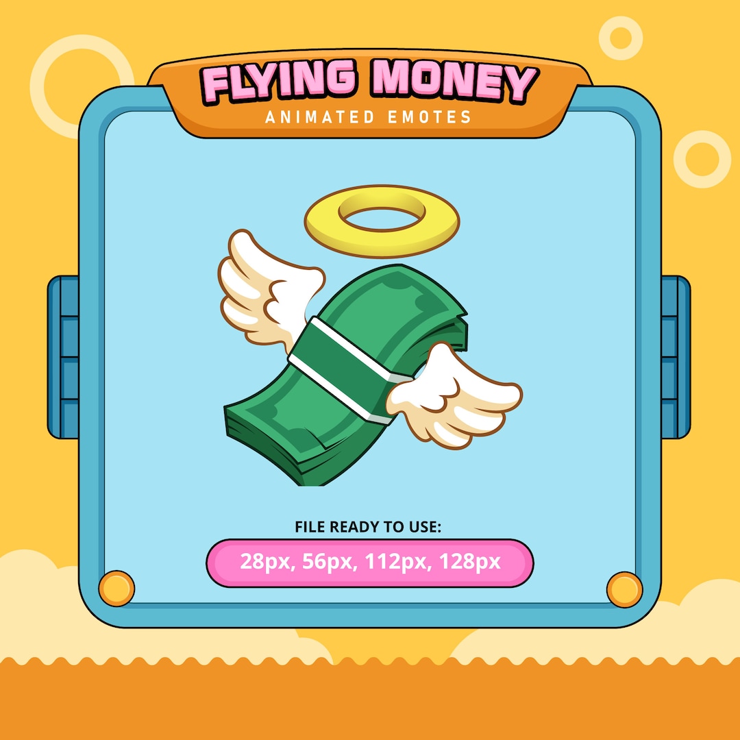 Flying Money Animated Emotes | Twitch Emotes | Kick Emotes | Emoji ...
