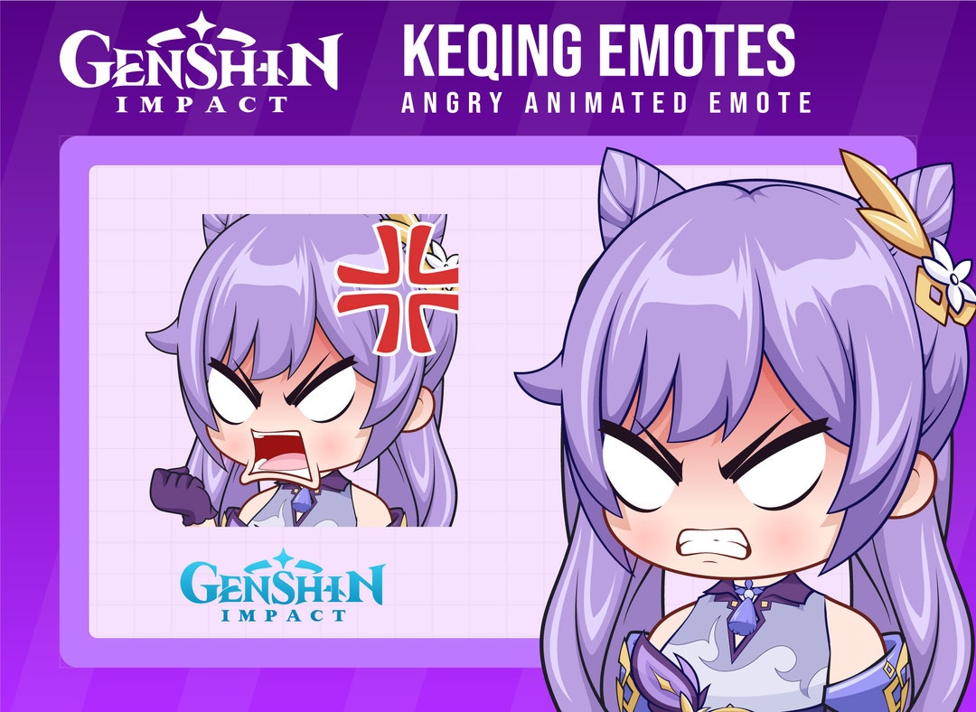 Keqing Genshin Impact Angry Emote / Genshin Impact Twitch Animated ...