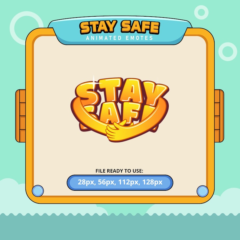 Stay Safe Animated Emote | Twitch, Discord (digital Download) - Etsy Canada
