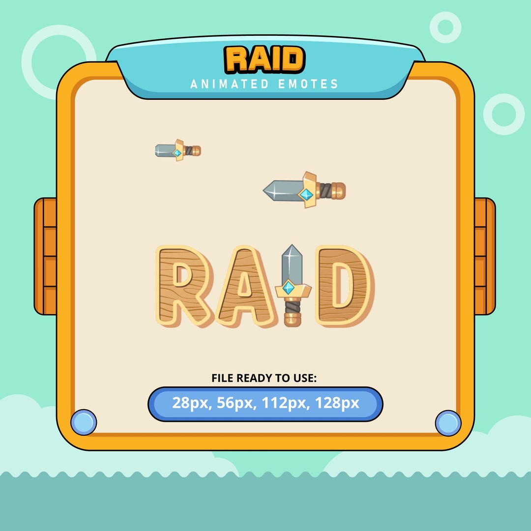 Raid Animated Emotes | Twitch, Discord (digital Download) - Etsy