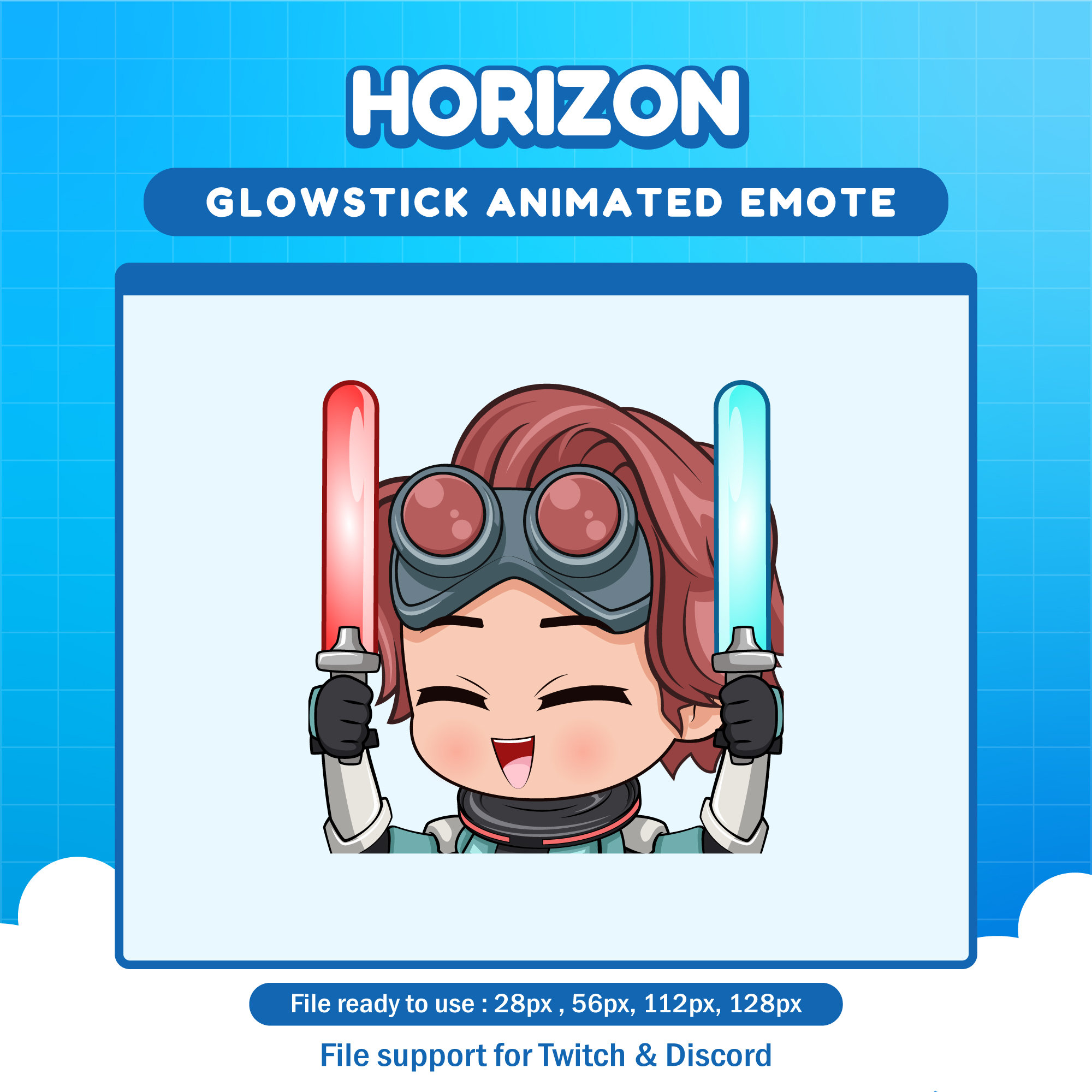 Horizon Apex Legends Glow Stick Emote for Twitch | Apex Animated Emotes ...