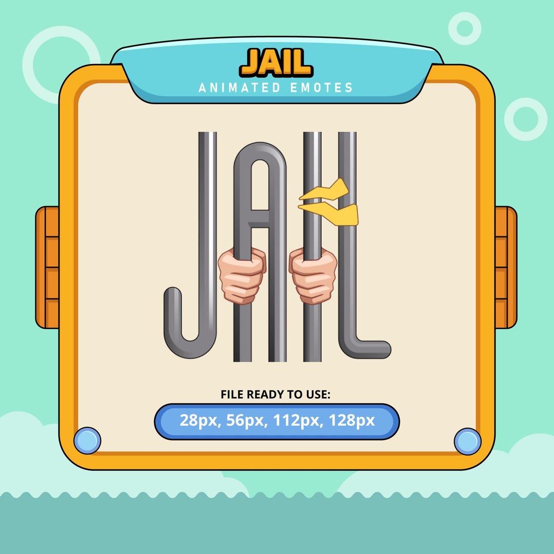Jail Animated Emote | Twitch, Discord Emoji (digital Download) - Etsy