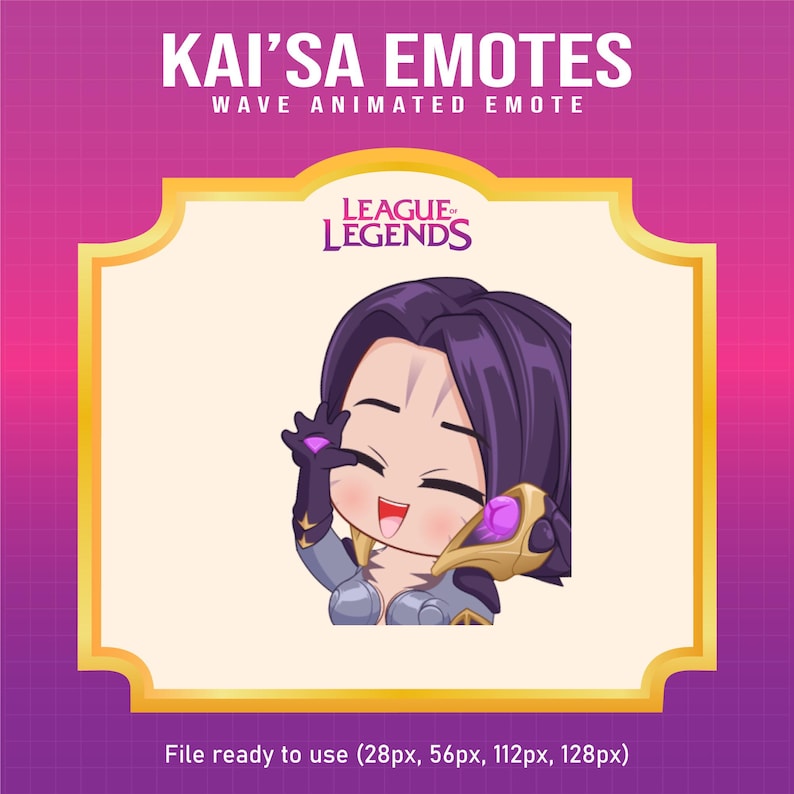 Kai'sa League of Legends Wave Emote for Twitch | League of Legends ...
