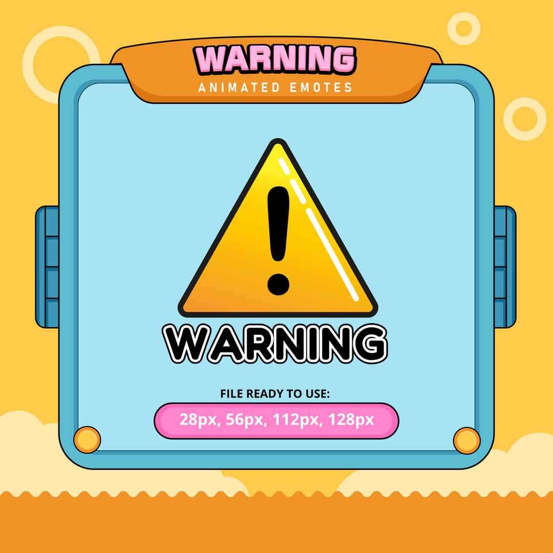 Warning Animated Emotes | Twitch Emotes | Kick Emotes | Emoji Discord ...