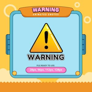 Warning Animated Emotes | Twitch Emotes | Kick Emotes | Emoji Discord ...