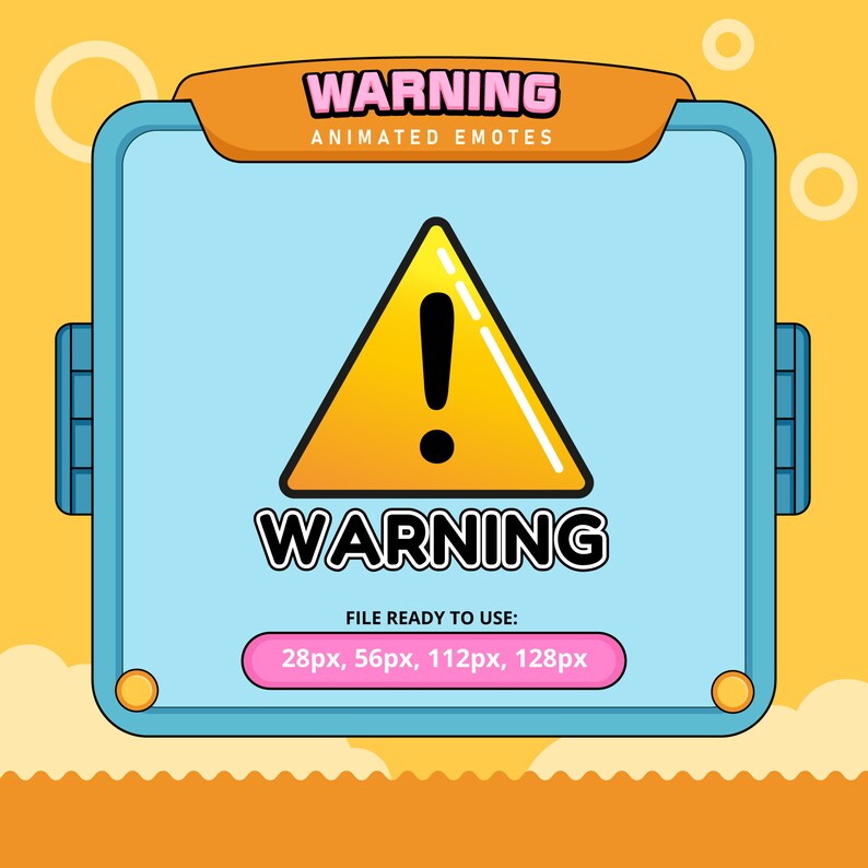 Warning Animated Emotes | Twitch Emotes | Kick Emotes | Emoji Discord ...