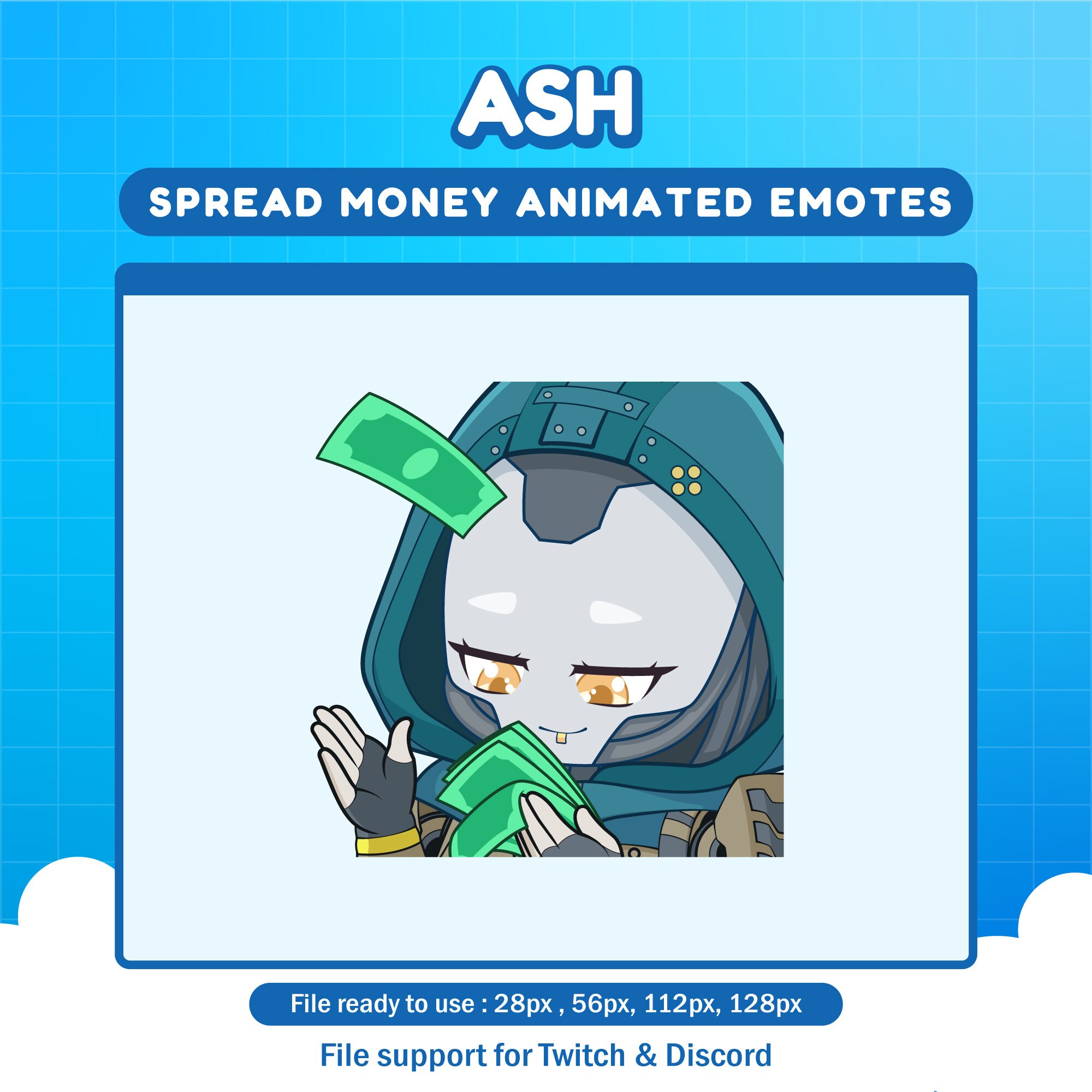 Ash Apex Legends Spread Money Emote for Twitch | Apex Animated Emotes ...