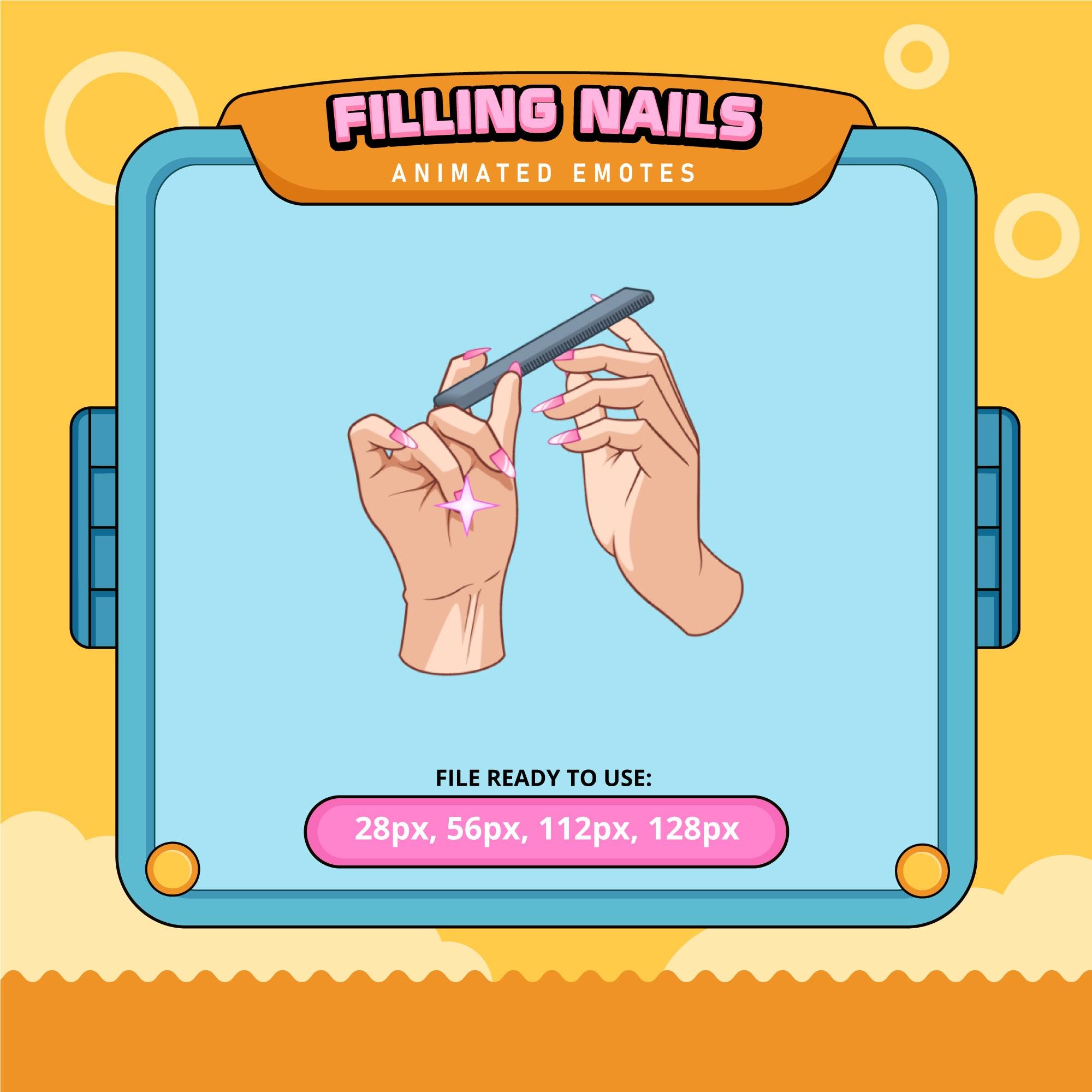 Filling Nails Animated Emotes | Twitch Emotes | Kick Emotes | Emoji ...