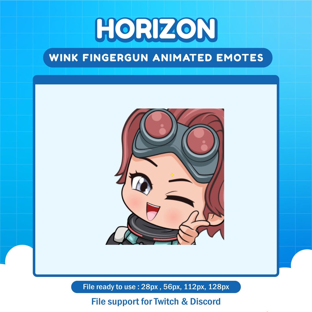 Horizon Apex Legends Wink Fingergun Animated Emote for Twitch | Twitch ...