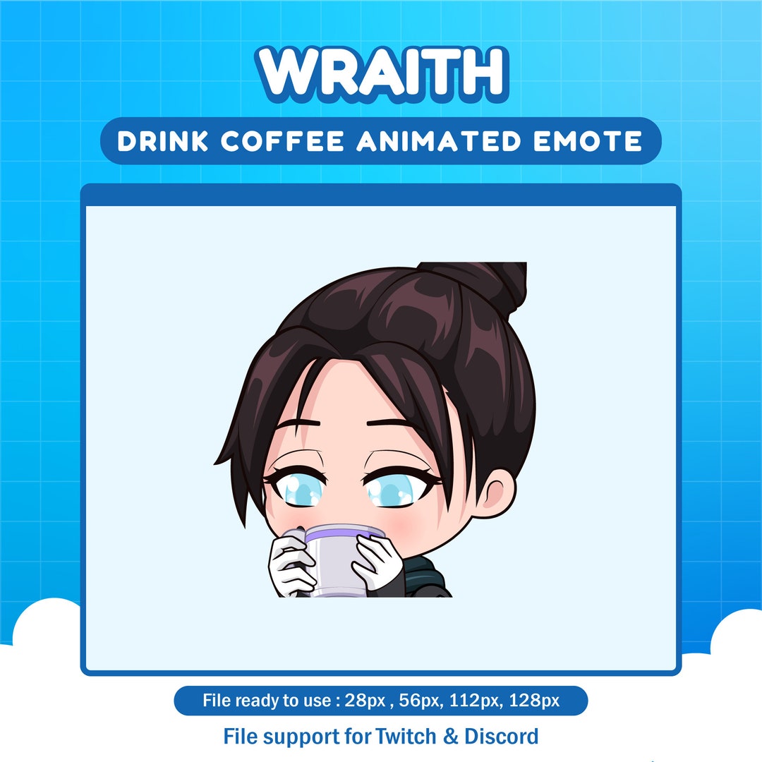 Wraith Apex Legends Drink Coffee Animated Emote for Twitch | Twitch ...