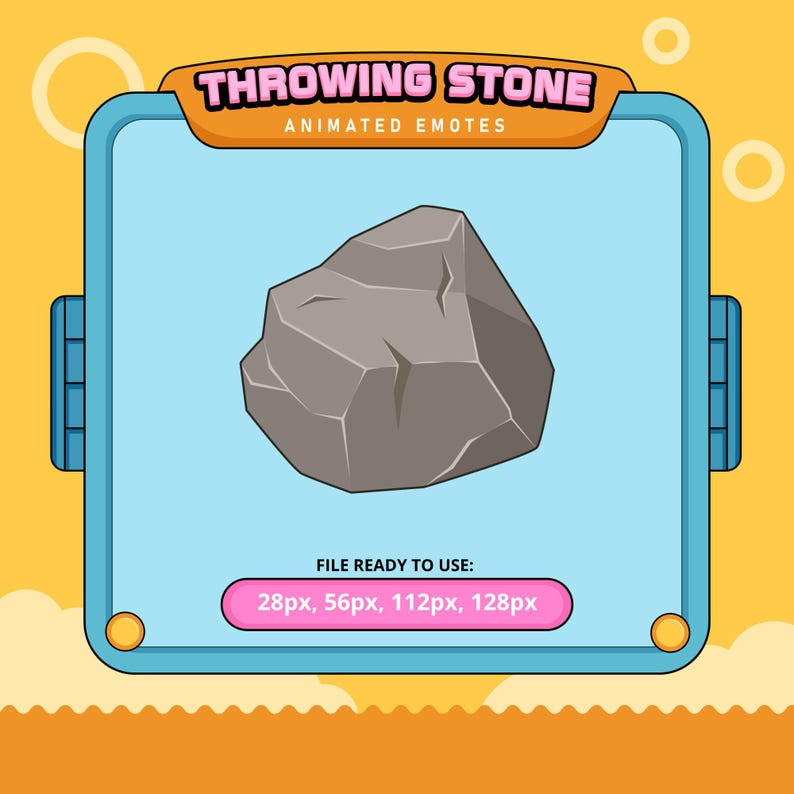 Throwing Stone Animated Emote | Twitch, Discord (digital Download) - Etsy