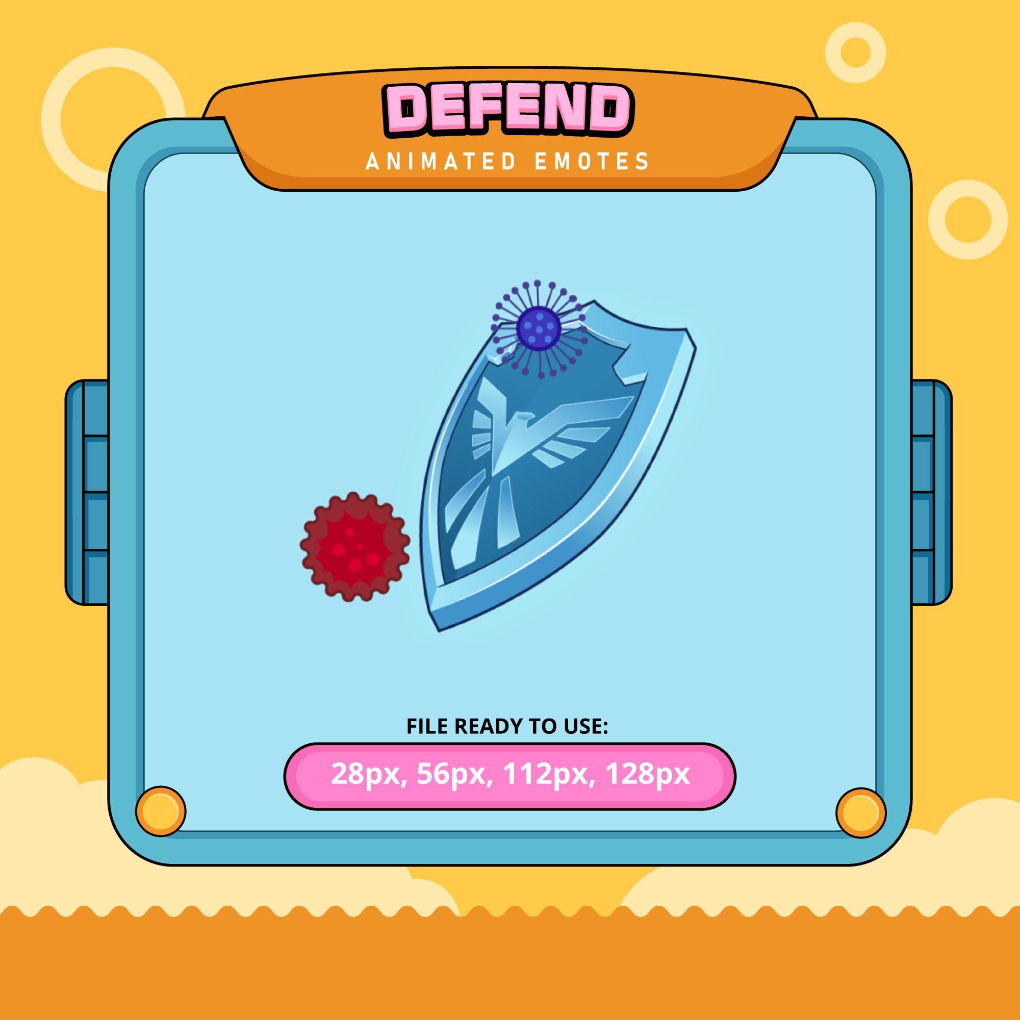 Defend Animated Emotes | Twitch Emotes | Kick Emotes | Emoji Discord - Etsy