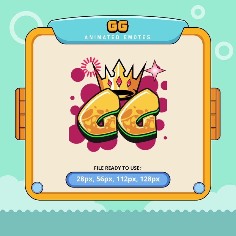 GG Animated Emotes | Twitch Emotes | Kick Emotes | Emoji Discord - Etsy
