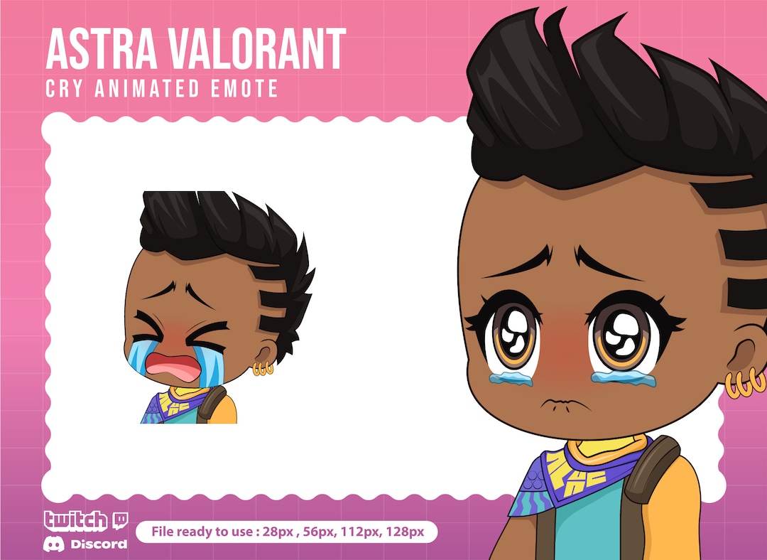 Astra Valorant Cry Animated Emote for Twitch Valorant Twitch - Etsy