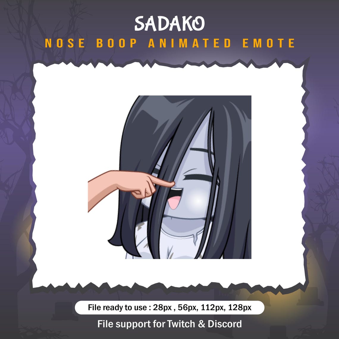 Sadako Dead by Daylight Nose Boop Emotes / DBD Twitch Emote - Etsy