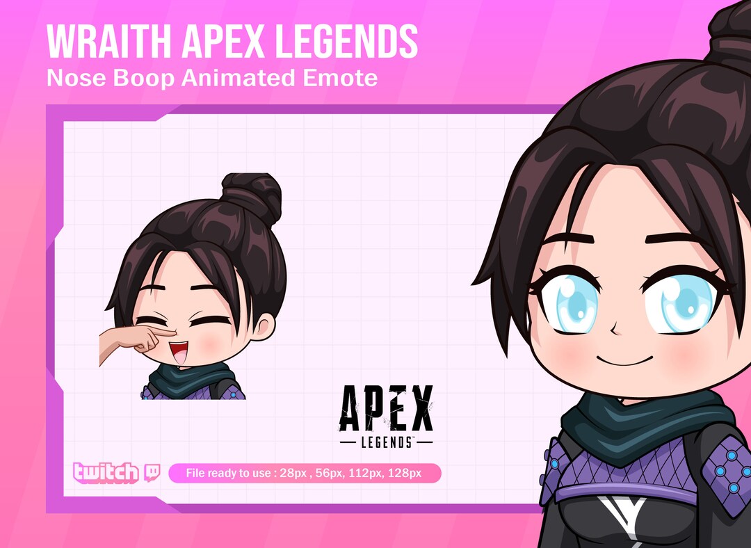 Wraith Apex Legends Nose Boop Emote for Twitch Apex Animated Emotes - Etsy
