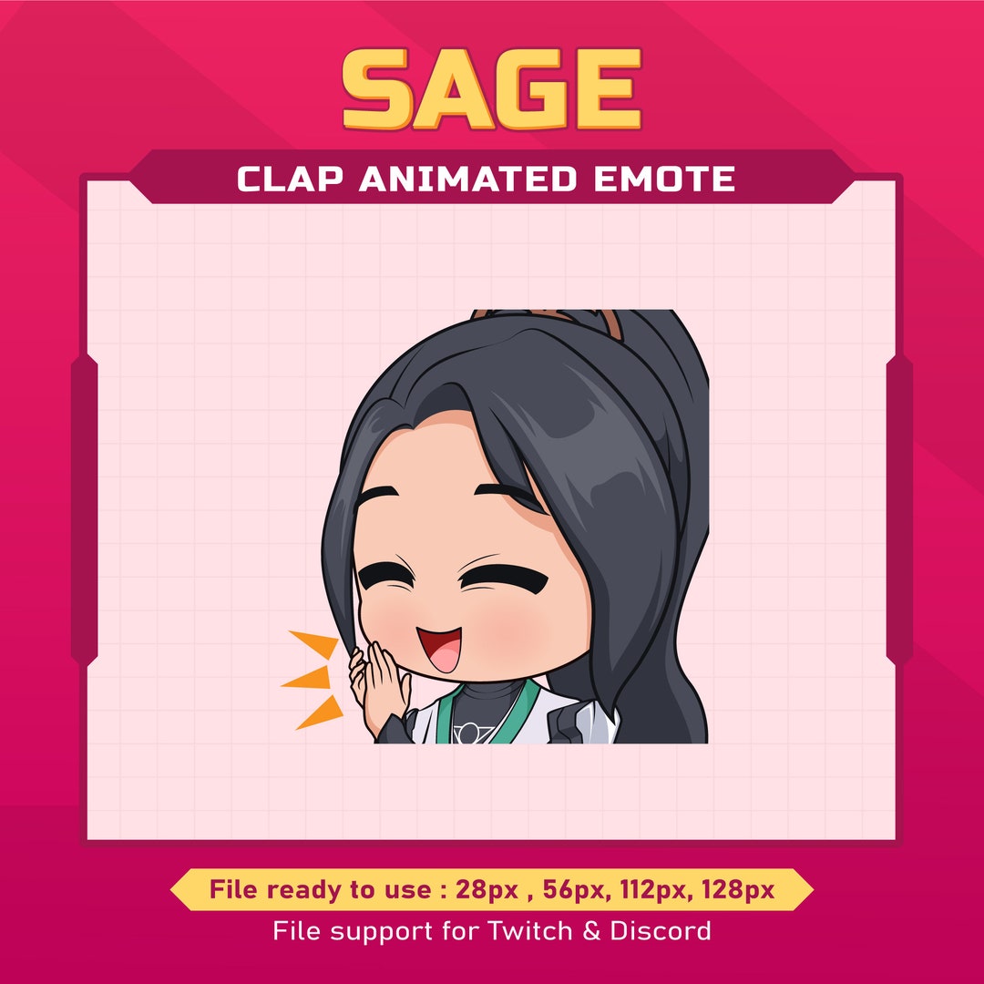 Sage Valorant Clap Animated Emote for Twitch | Sageclap Twitch Animated ...