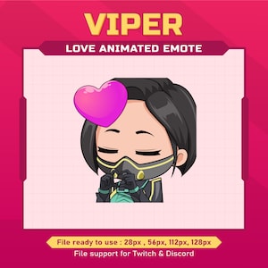 Viper Valorant Love Animated Emote for Twitch | Twitch Animated Emote - Etsy