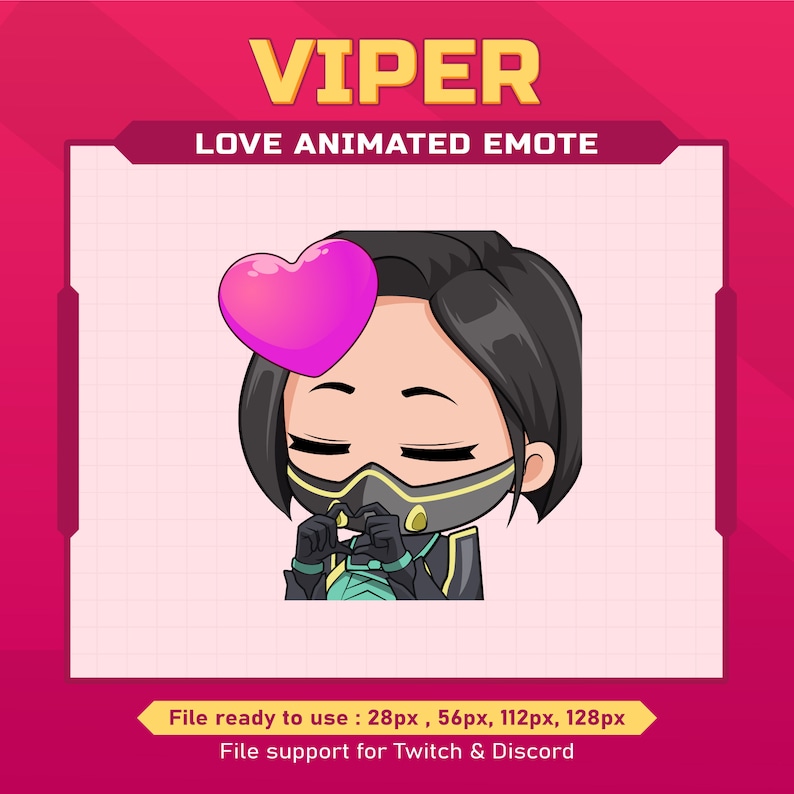 Viper Valorant Love Animated Emote for Twitch (digital Download) - Etsy