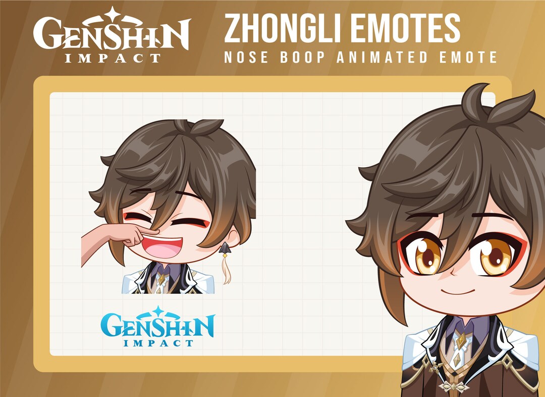 Zhongli Genshin Impact Nose Boop Emote / Genshin Impact Twitch Animated ...