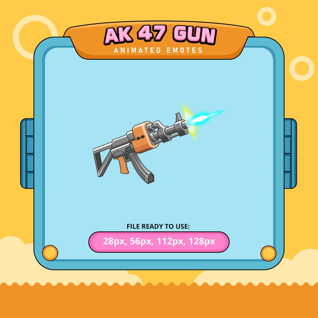 AK 47 Gun Animated Emote | Twitch, Discord (digital Download) - Etsy