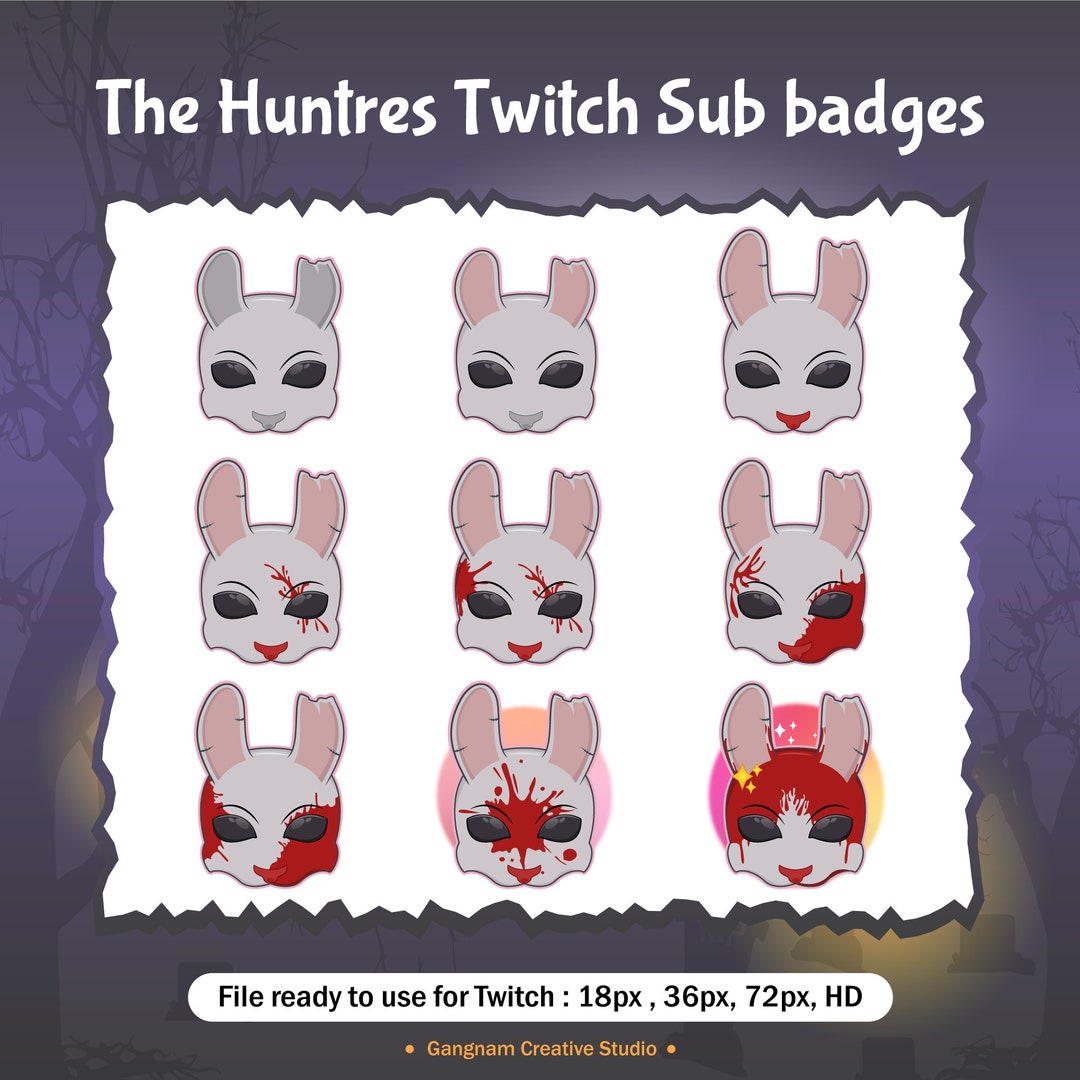 Huntress Mask Sub Badges / Twitch Sub Badges - Etsy