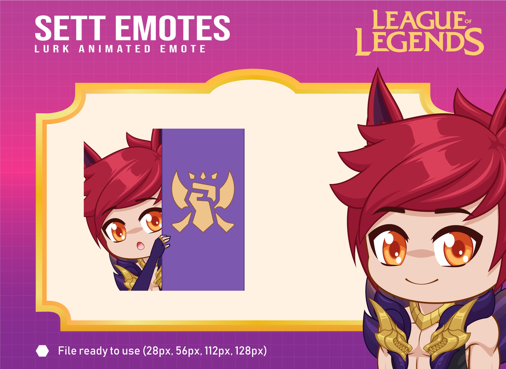 Sett League of Legends Lurk Emote for Twitch | League of Legends ...