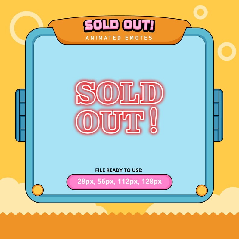 Sold Out Animated Emotes Twitch Emotes Kick Emotes Emoji Discord - Etsy